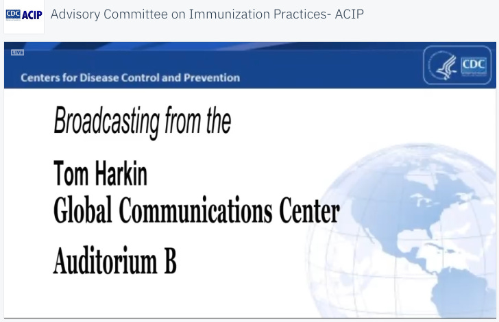 CDC's ACIP LIVE Broadcasting - by Dr Margaret Aranda