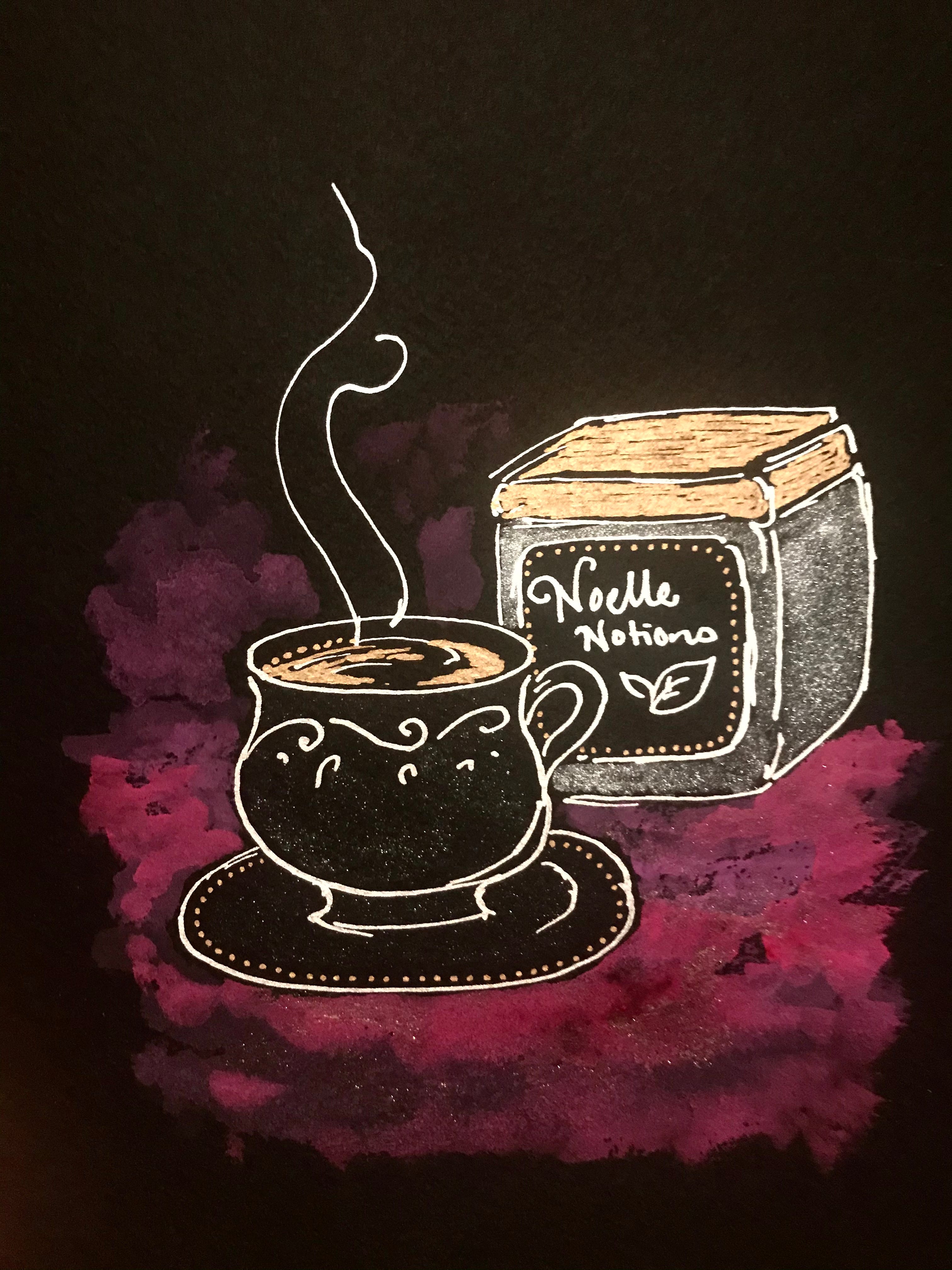 black tea (a drawing) - by Sara Barkat - Noelle Notions