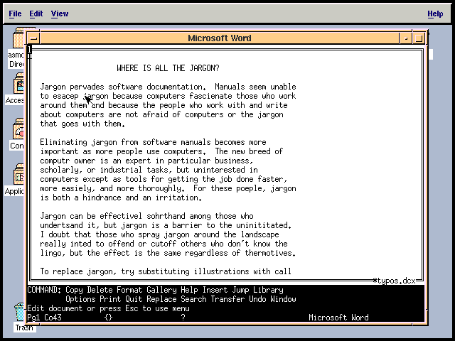 Microsoft Word... for UNIX? Yes. It's real.