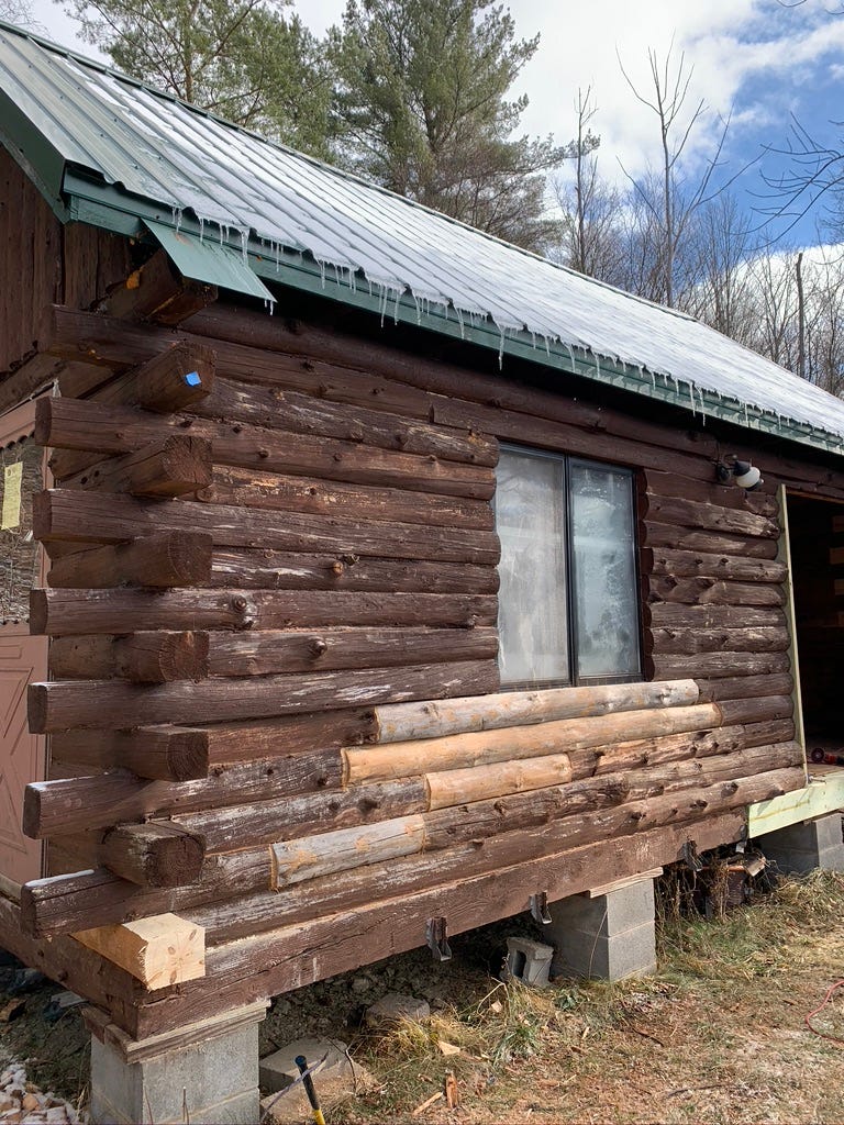 How To Save An Old Log Cabin🏠 - by Lucas - Monadnock
