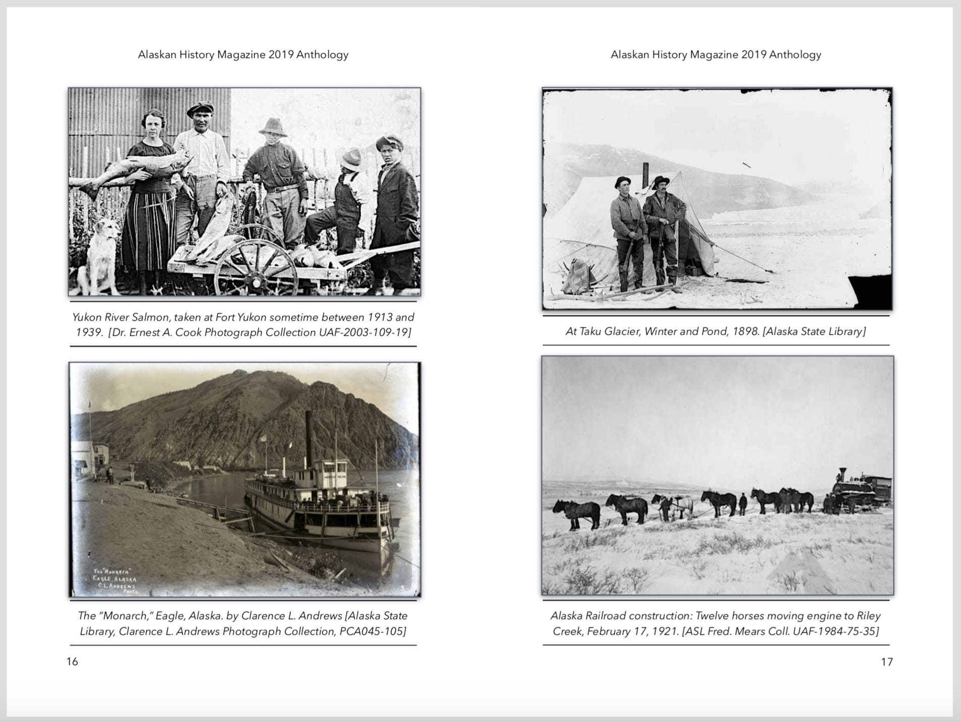 2019 Alaskan History Magazine Anthology - by Helen Hegener