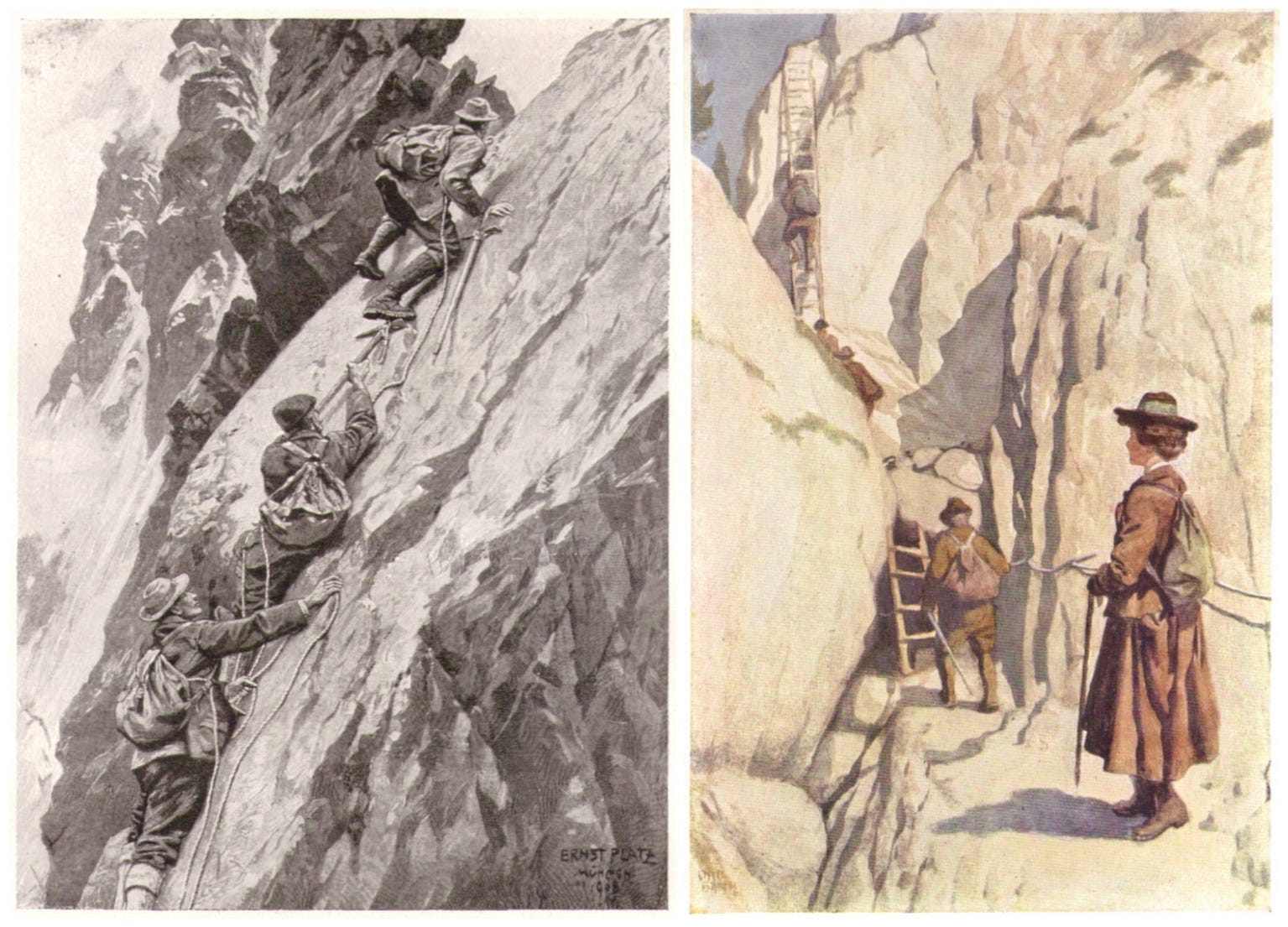 Climbing Pitons Early Evolution--part 1b--Alpine ways and artificial aids.