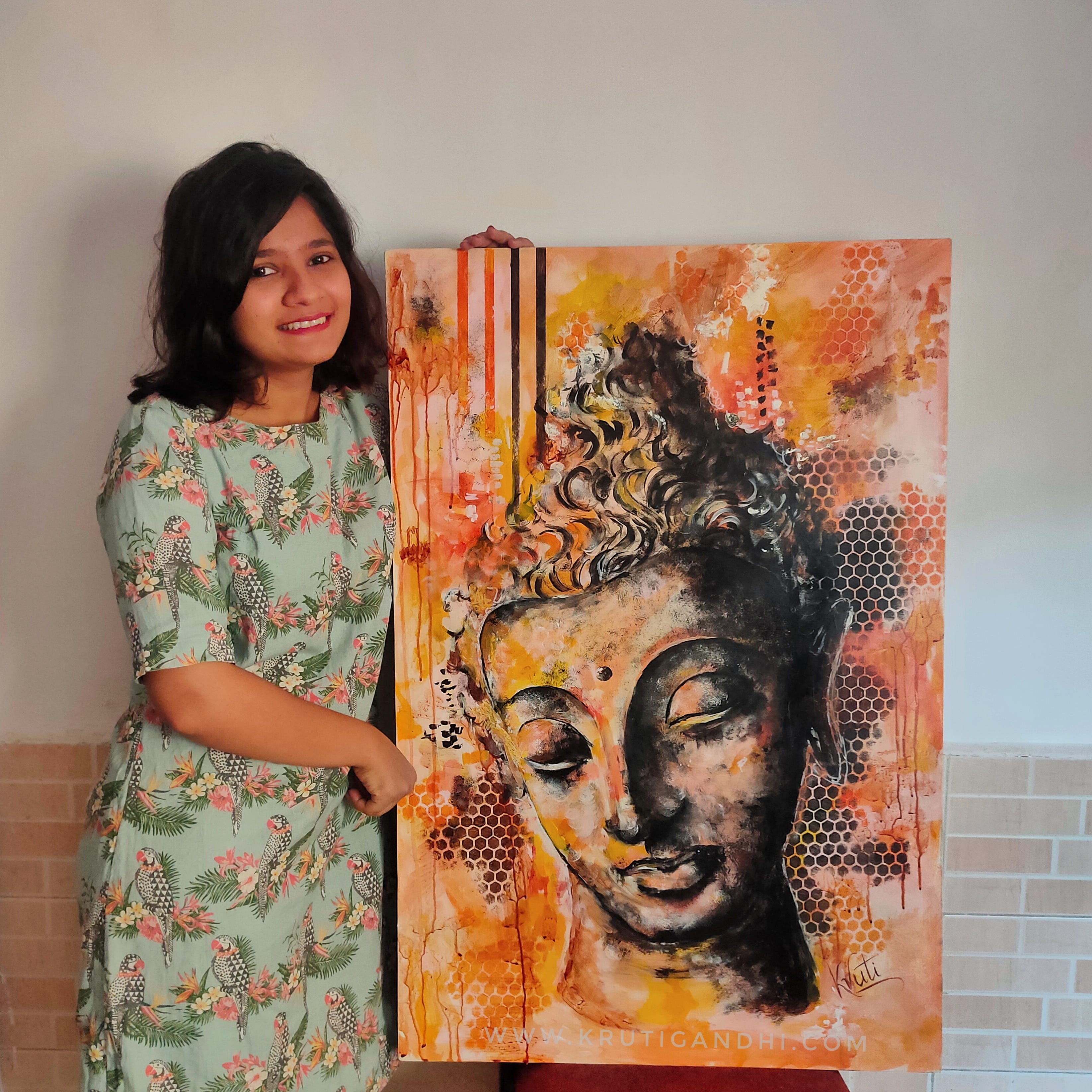 Transcendence: A Buddha Painting - by Kruti Gandhi