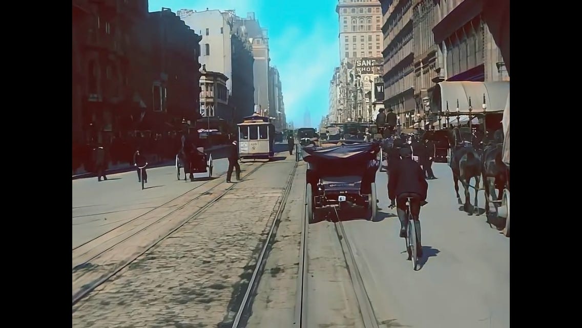 The Streets of San Francisco, 1906 - by Ella