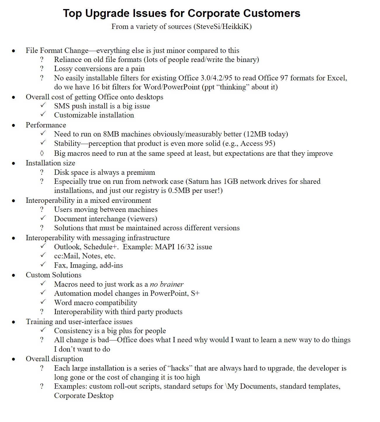045. Incompatible Files, Slipping, Office 97 RTM