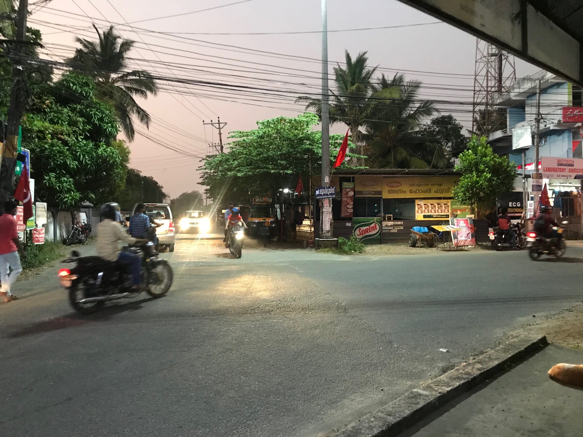 A Village, Cast In Red. - by Binu Philip