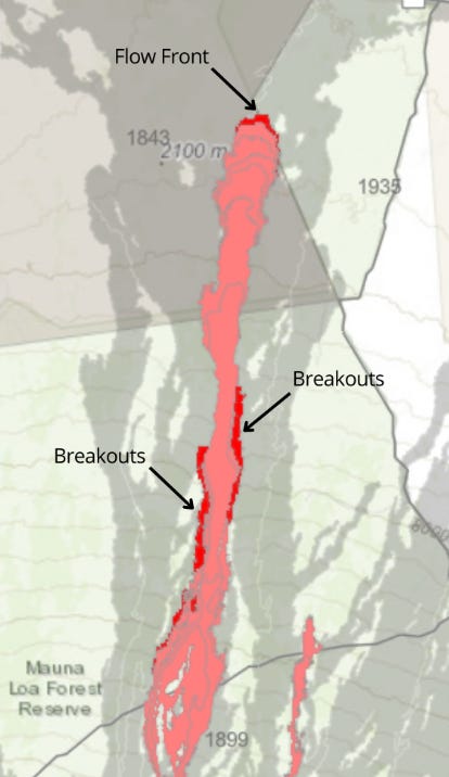 Mauna Loa Eruption Maps - by Doug Greenfield