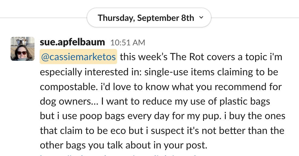 Wait...can you compost those dog poop bags?