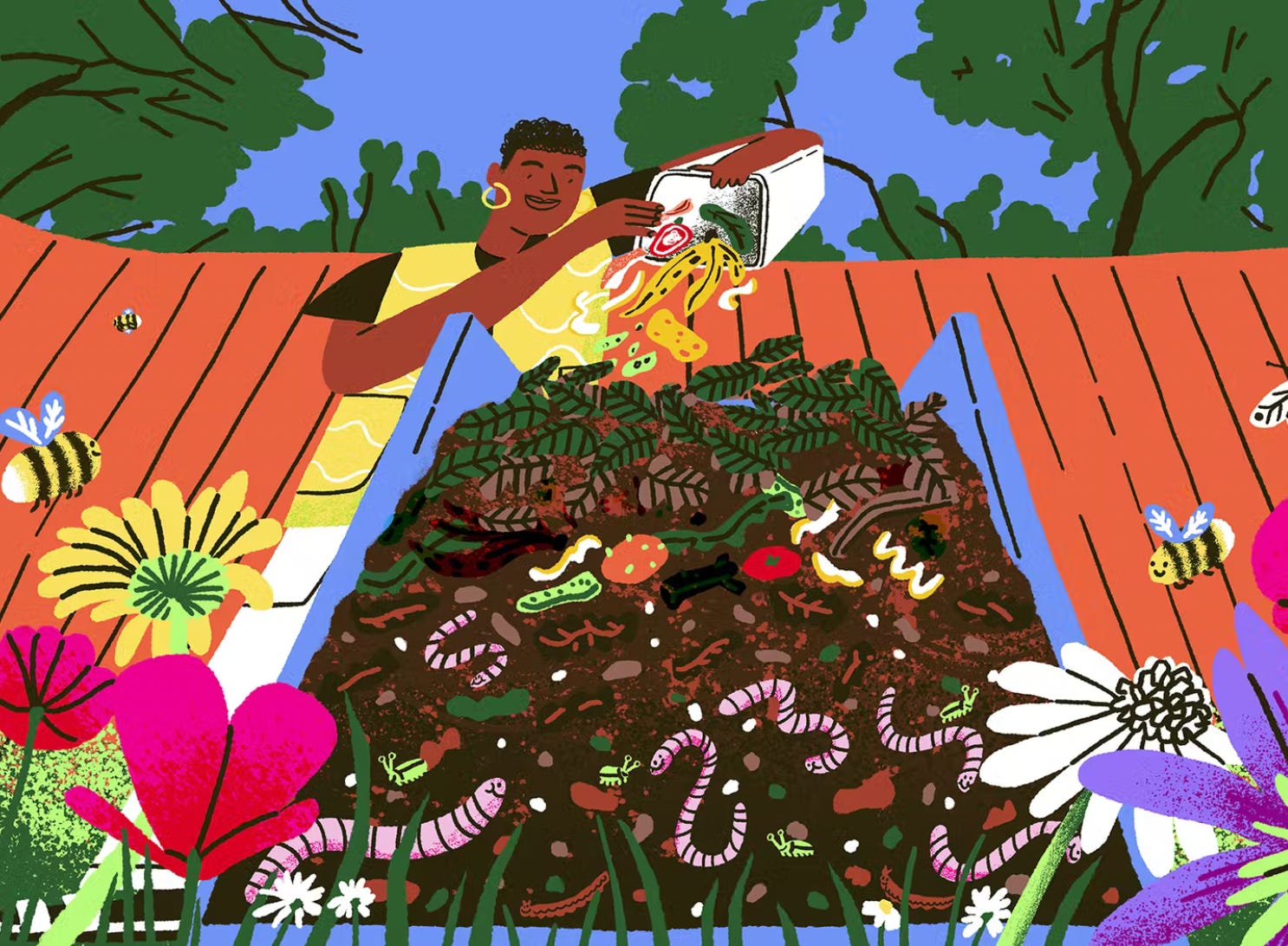 The Rot in Dwell Magazine, reader questions, compost art(!), other things