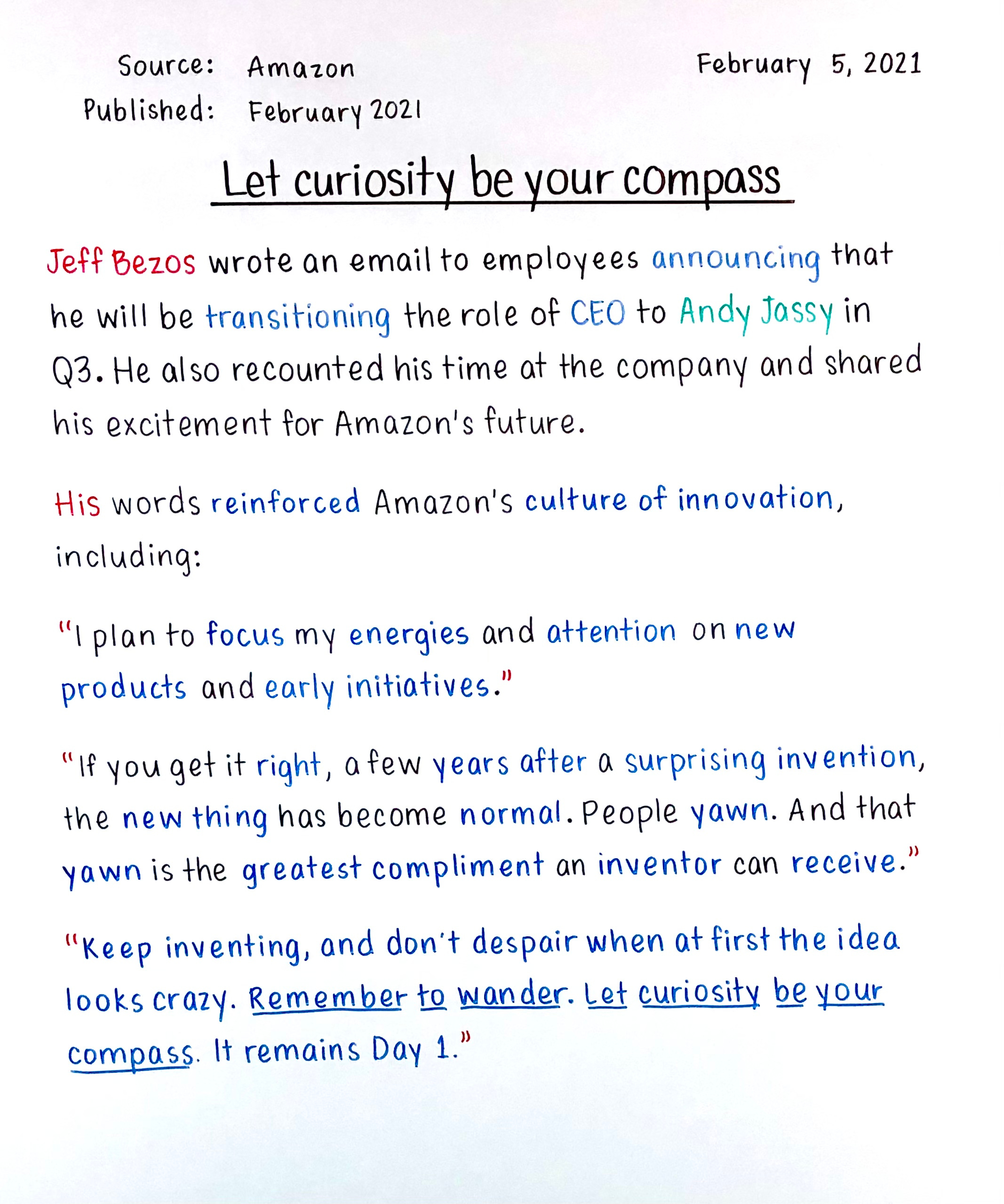 February 5: Let curiosity be your compass