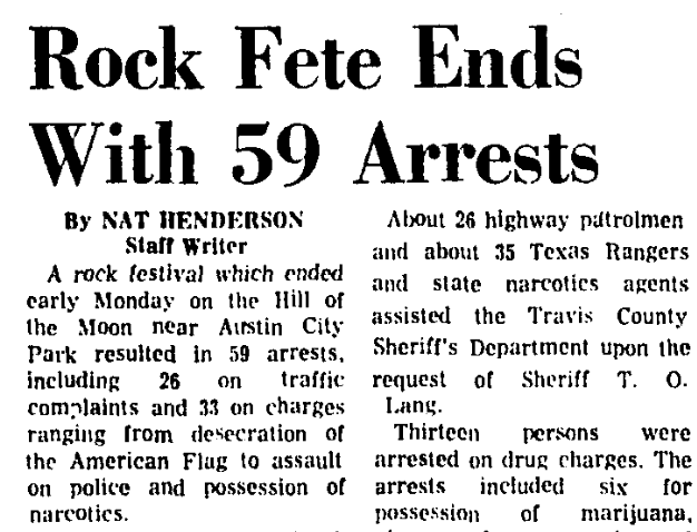 Austin Concerts of the '70s: Let's Take It Outside