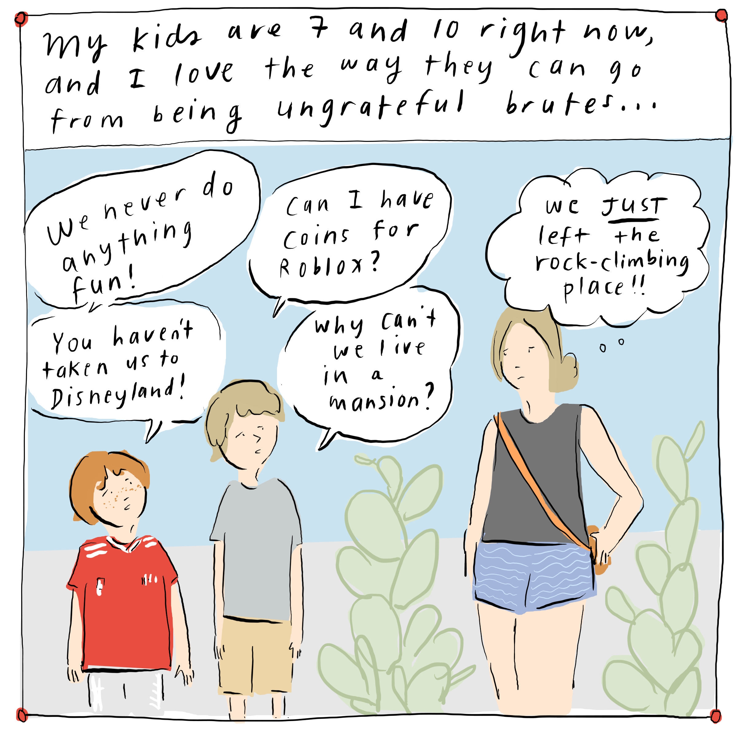 Weekend Mom might supervise bath time - by Grace Farris