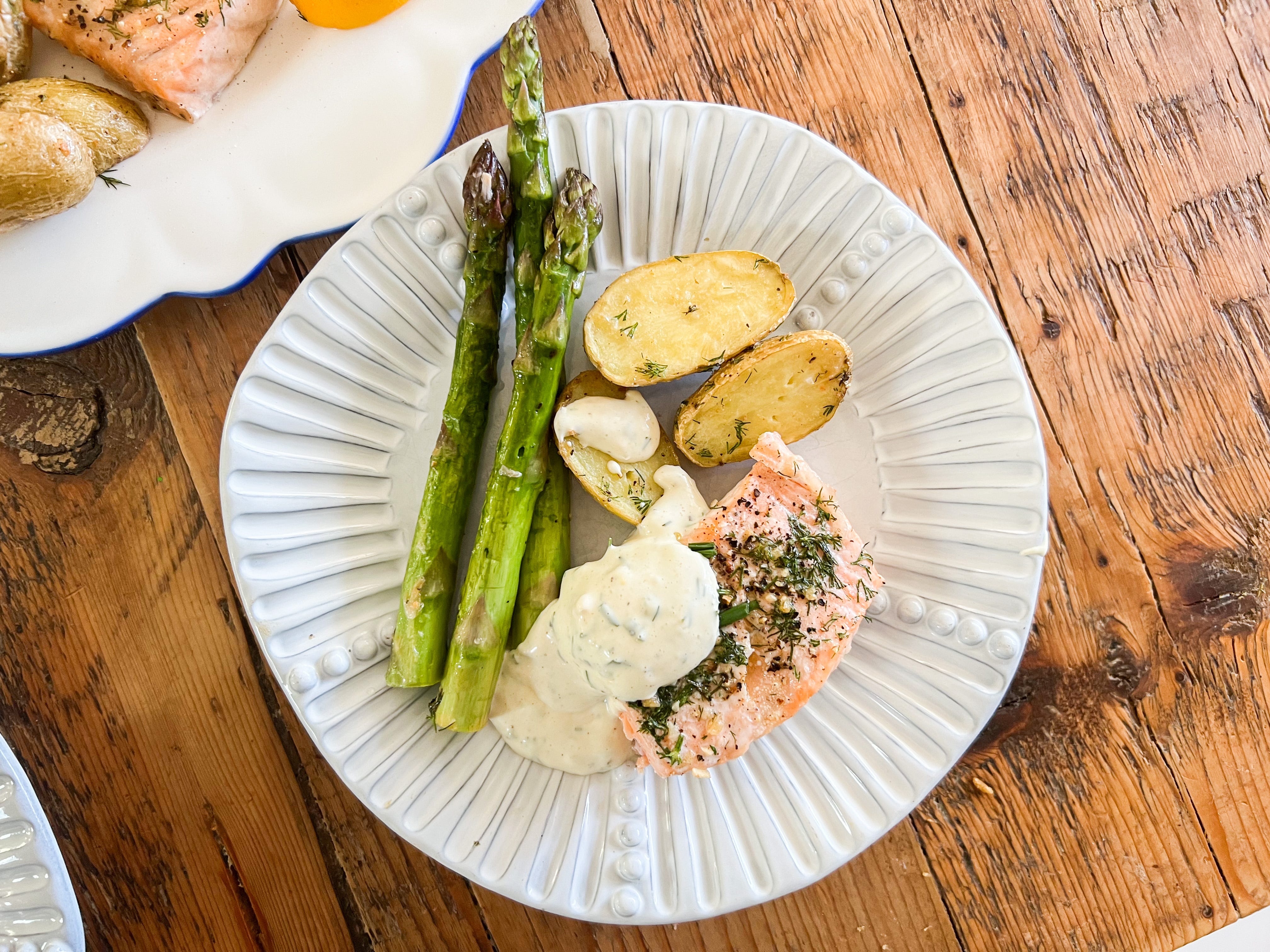 sheet-pan spring salmon - by Caroline Chambers