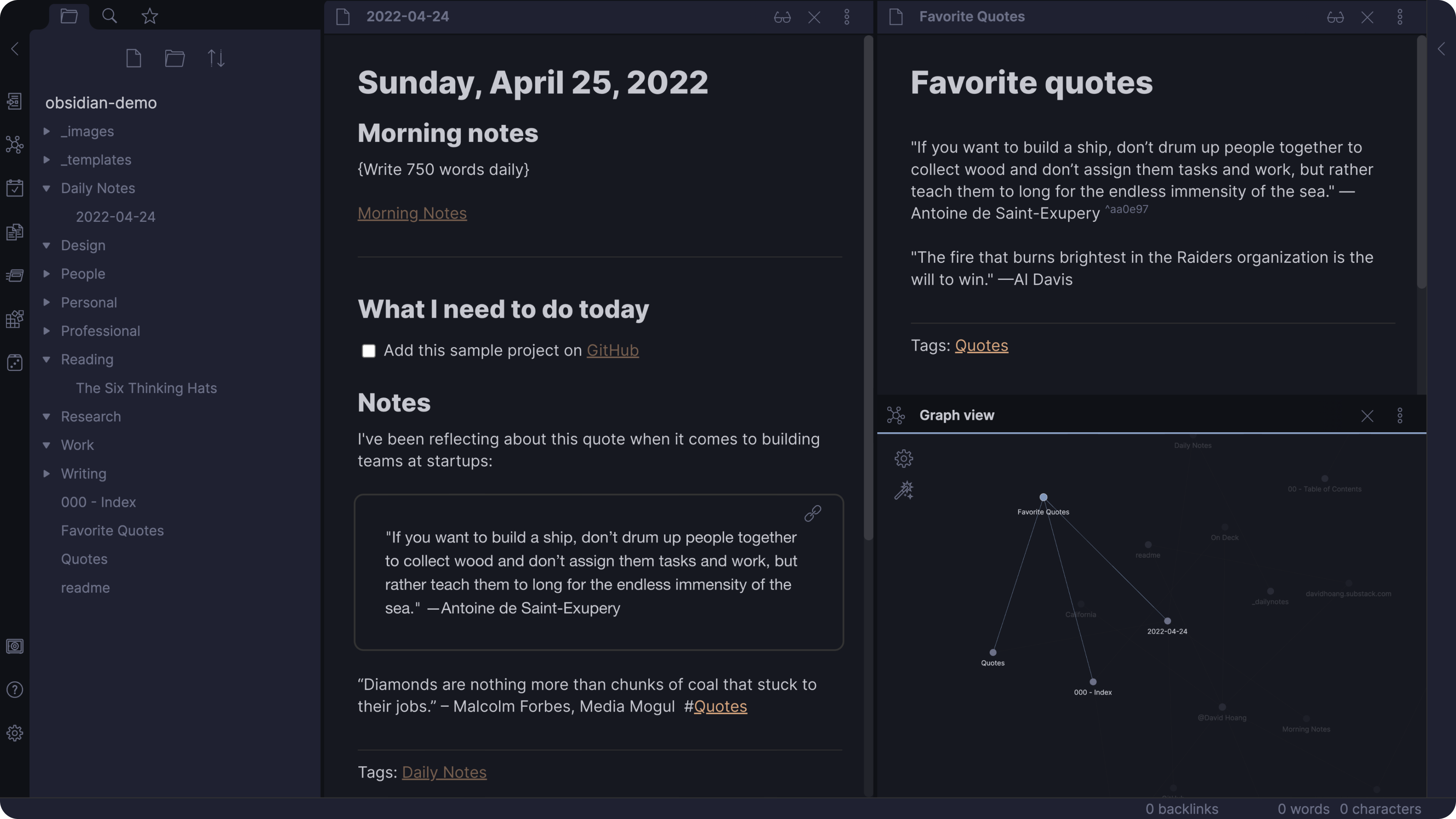 How I write with Obsidian - by David Hoang