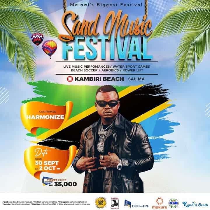 Tanzanian music icon Harmonize to perform live at Sand Music Festival