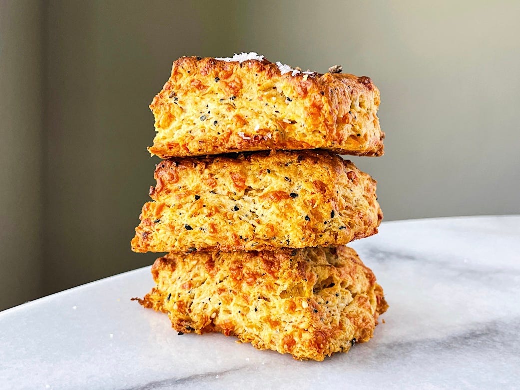 Spicy Everything Cheddar Biscuits - by Carolina Gelen