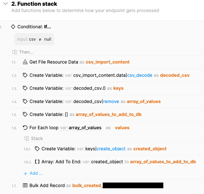 How to read, parse, and add a CSV file to the Xano database