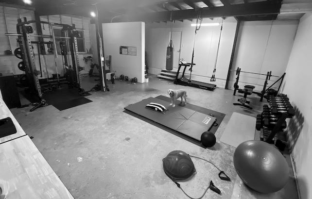 Writing in the gym. - by John Birmingham