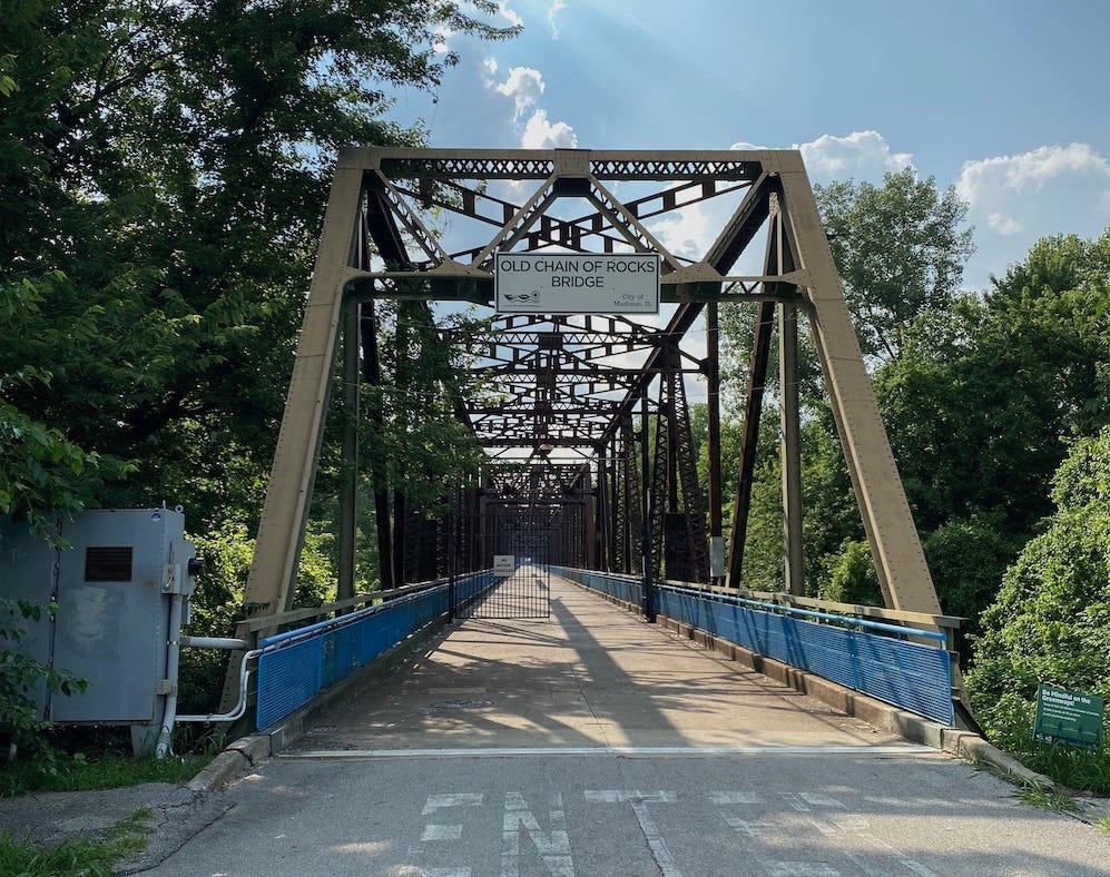 A bridge, a park, a canal: Chain of Rocks - by Jackie Dana