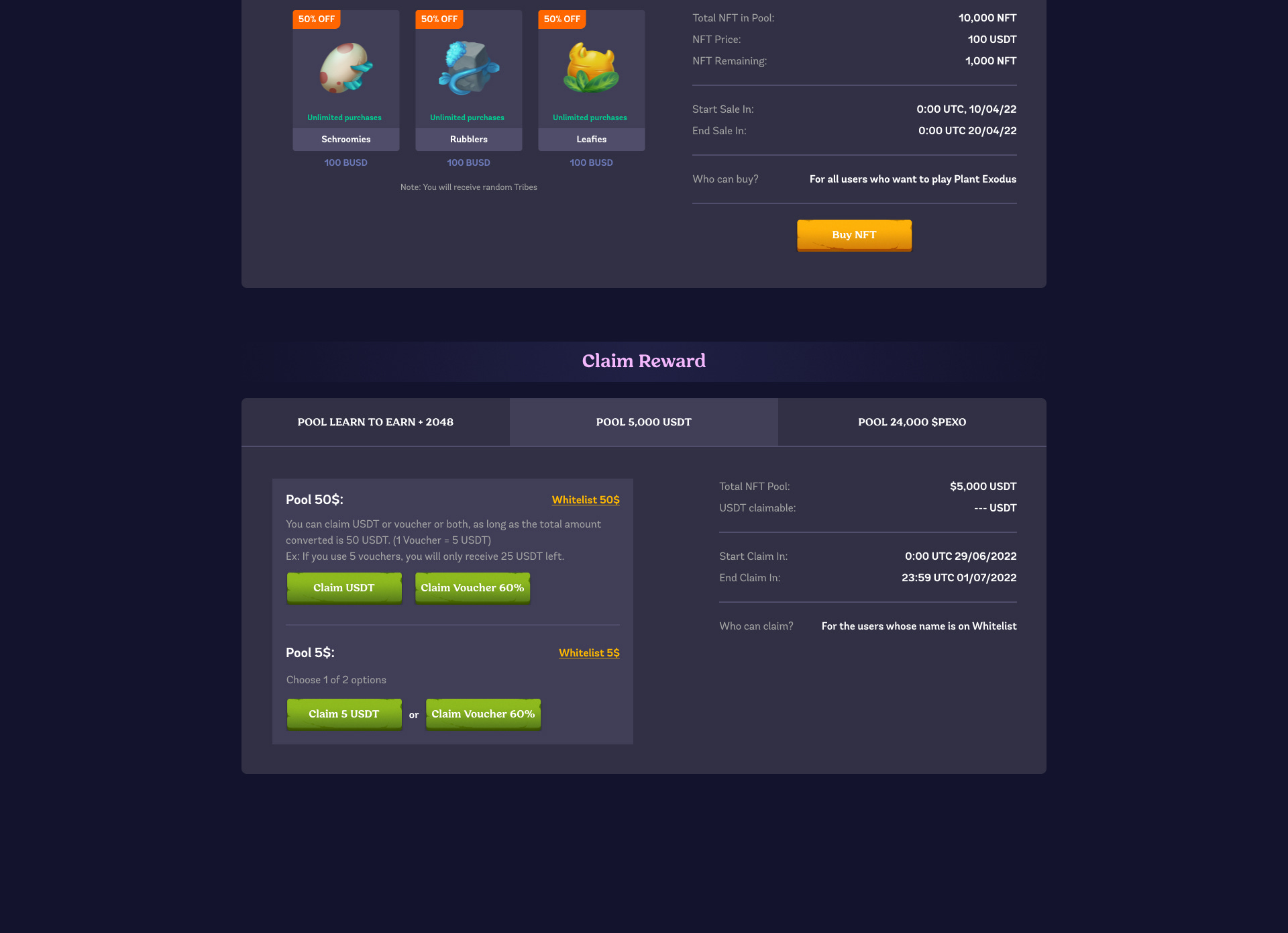 Guide to Claim Airdrop Reward - Plant Exodus