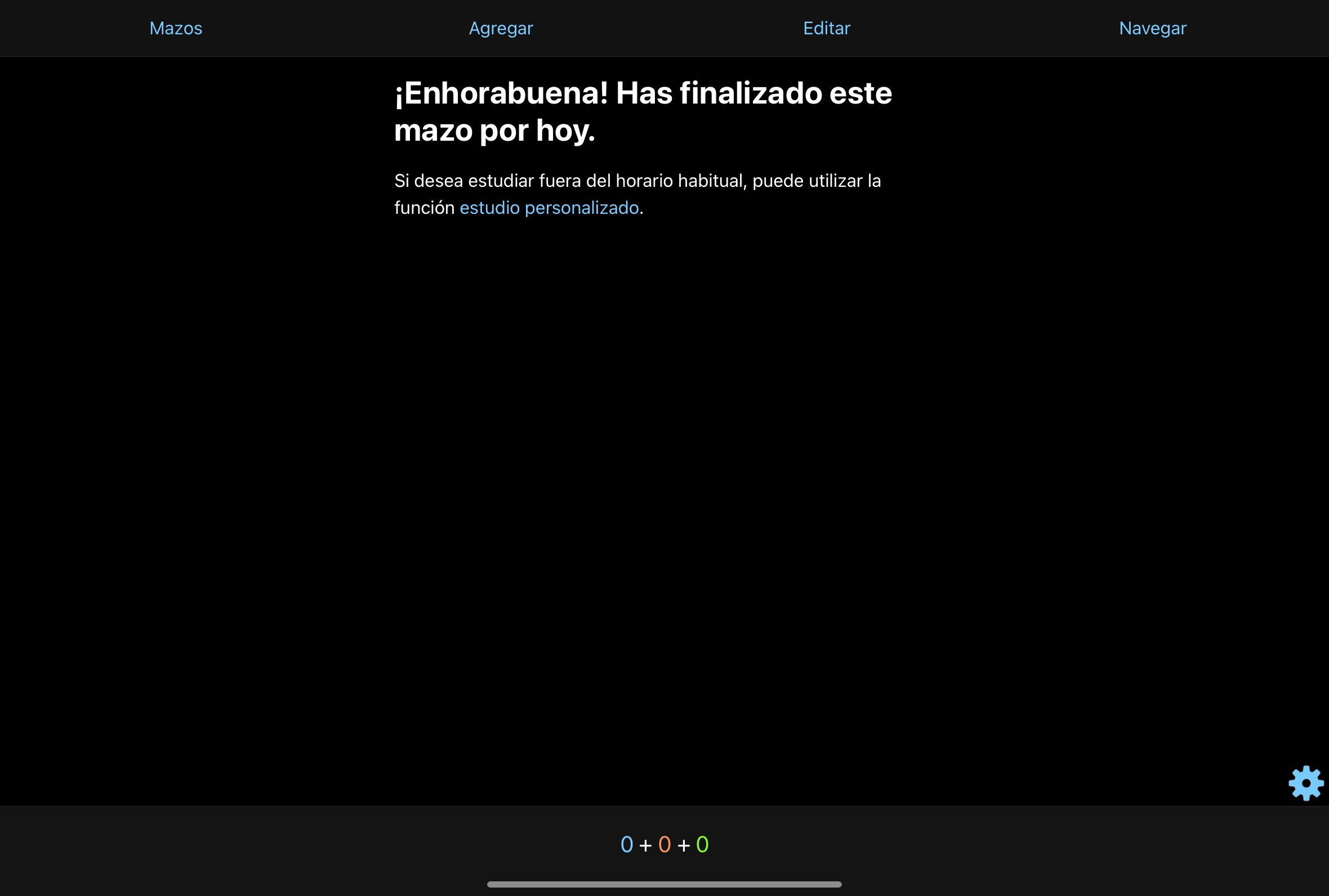 Comandos básicos para utilizar el Anki en iOS y iPadOS