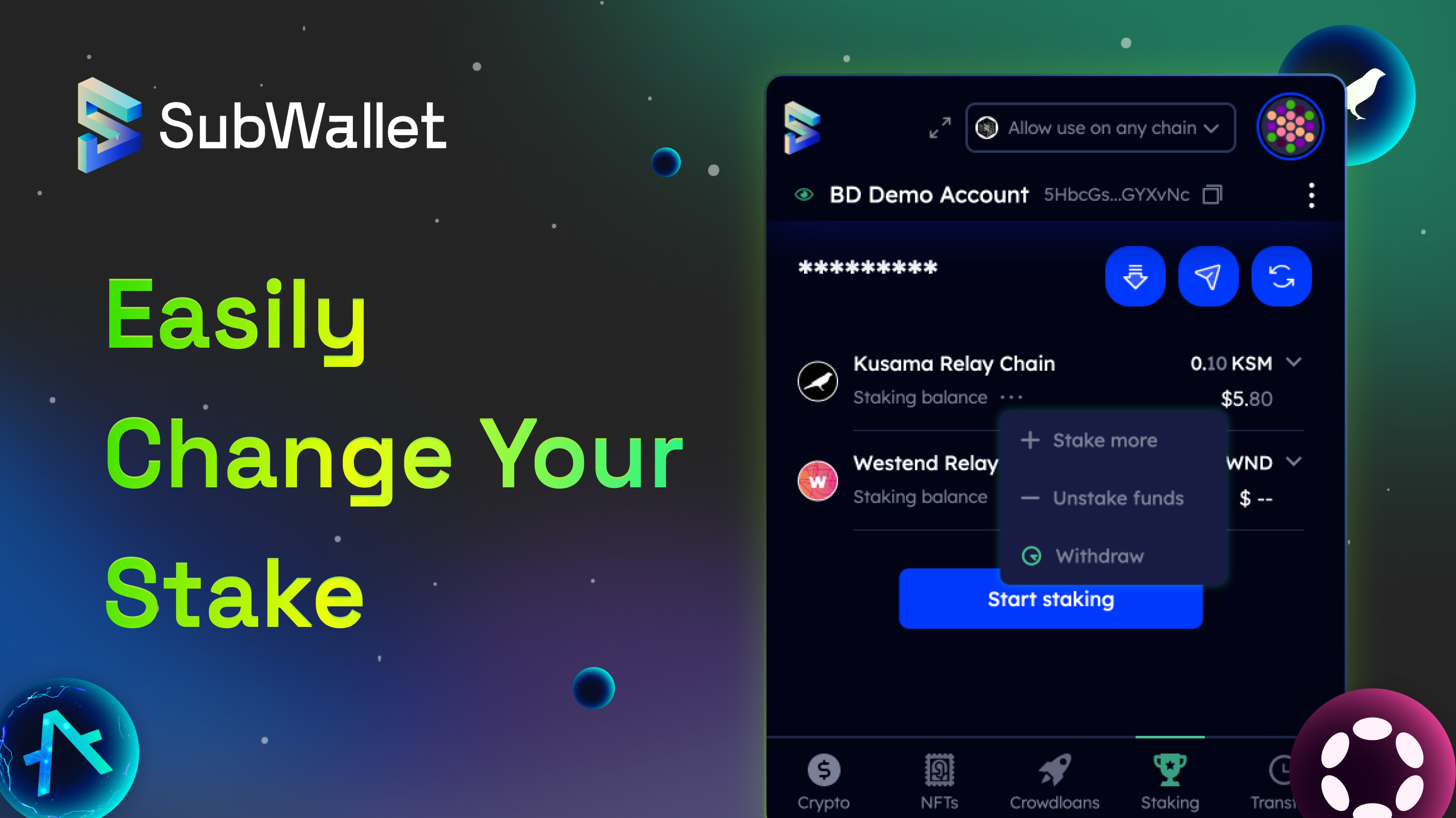 Built-in Staking Now Available on SubWallet