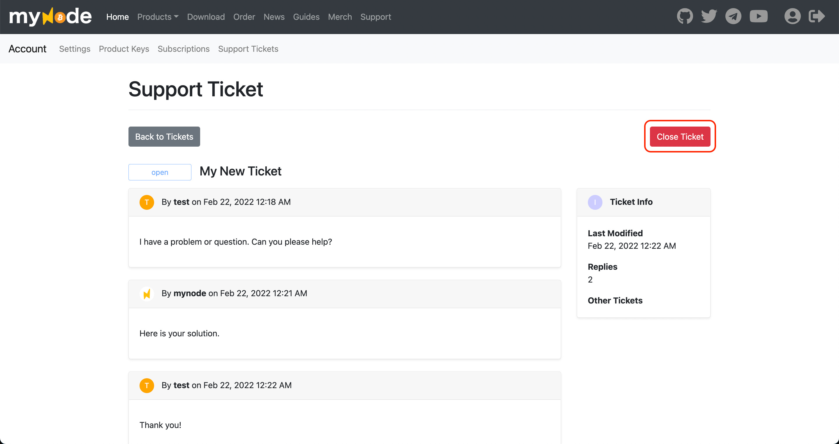 New Support Ticket System - myNode News and Announcements