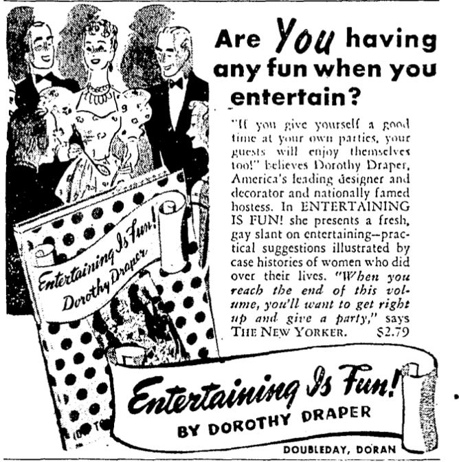 Dorothy Draper's Four Rules for Entertaining