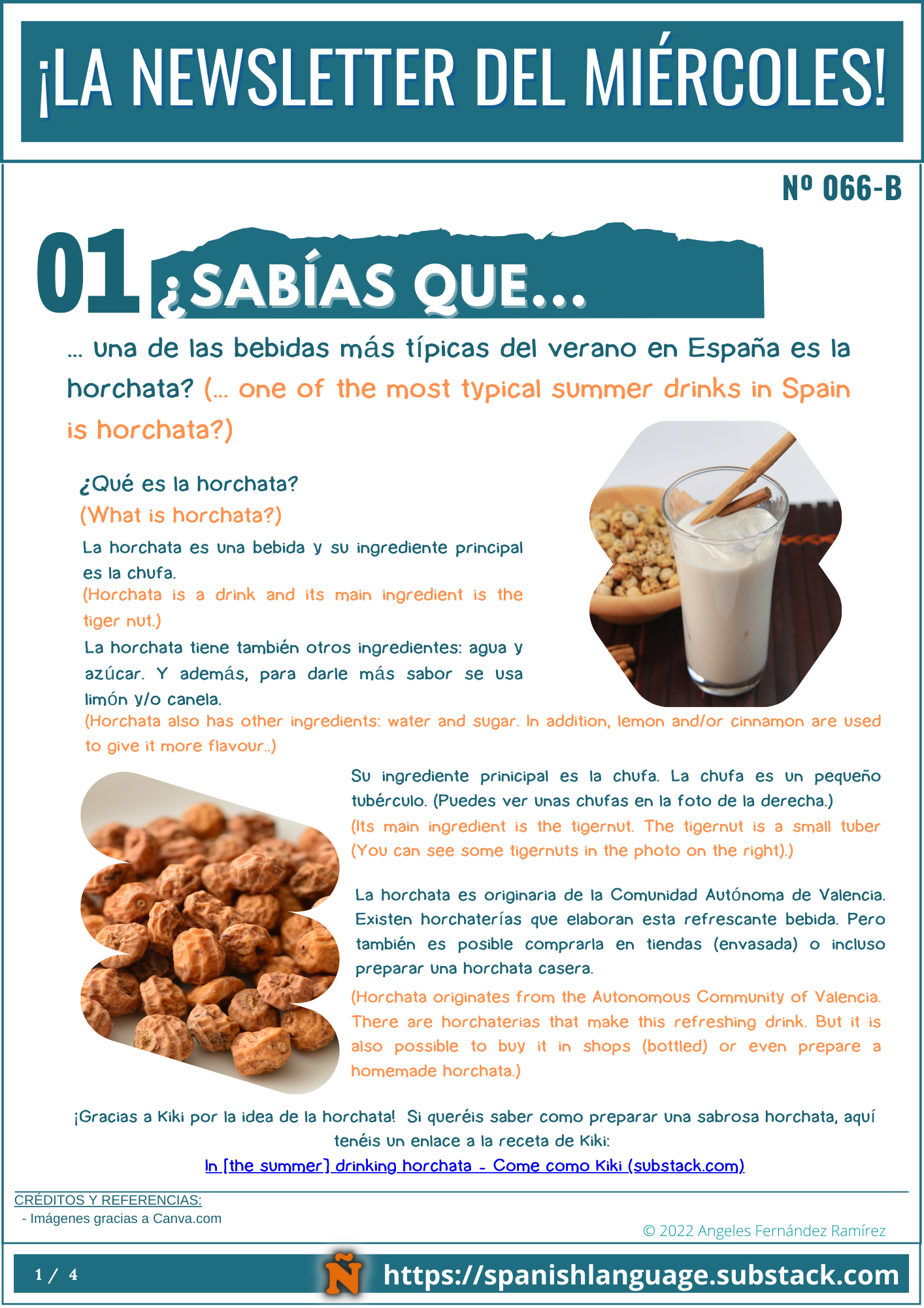 Wednesday’s Spanish Language Newsletter! (066-B)
