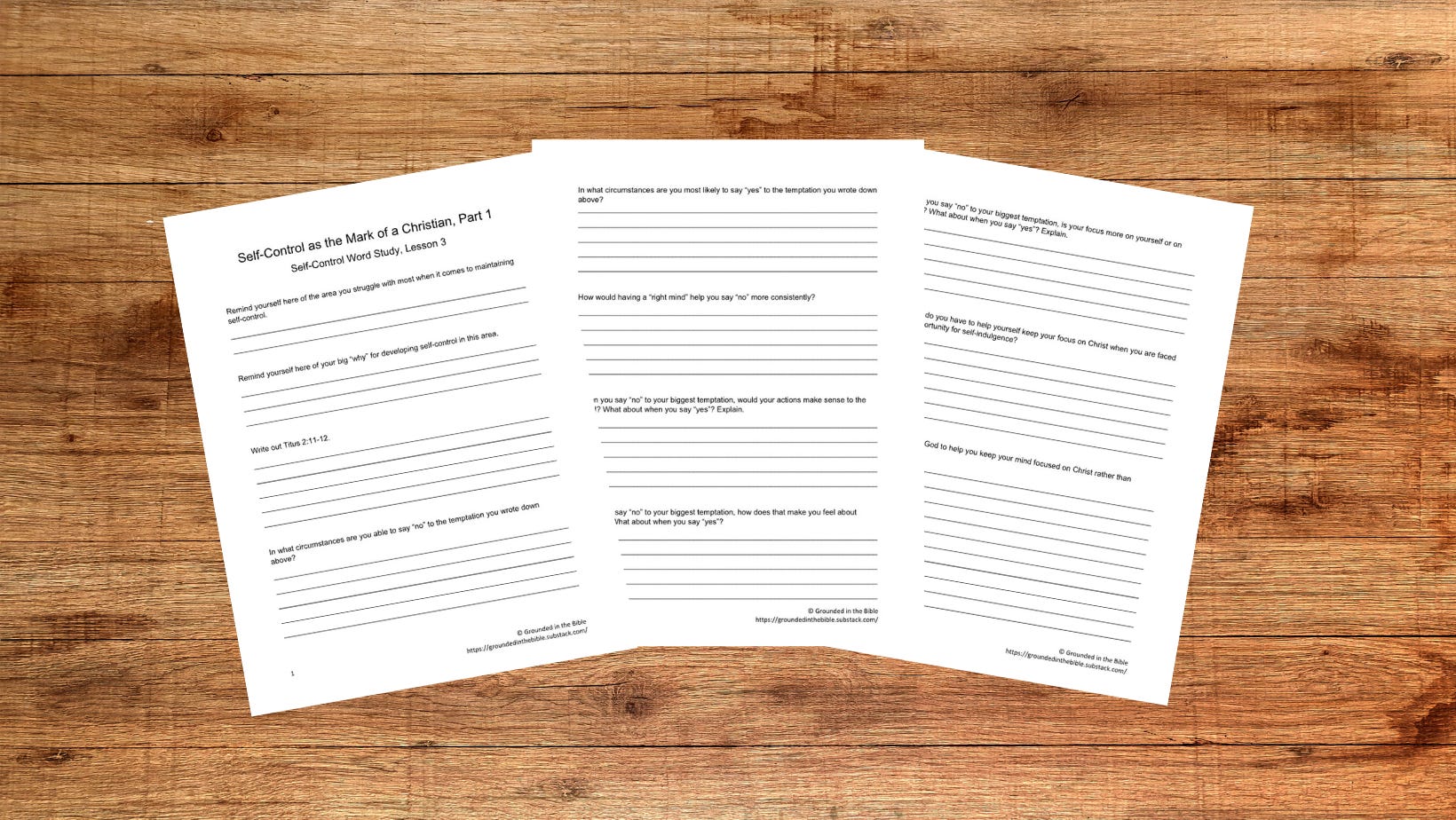 Self-Control as the Mark of a Christian, Part 1