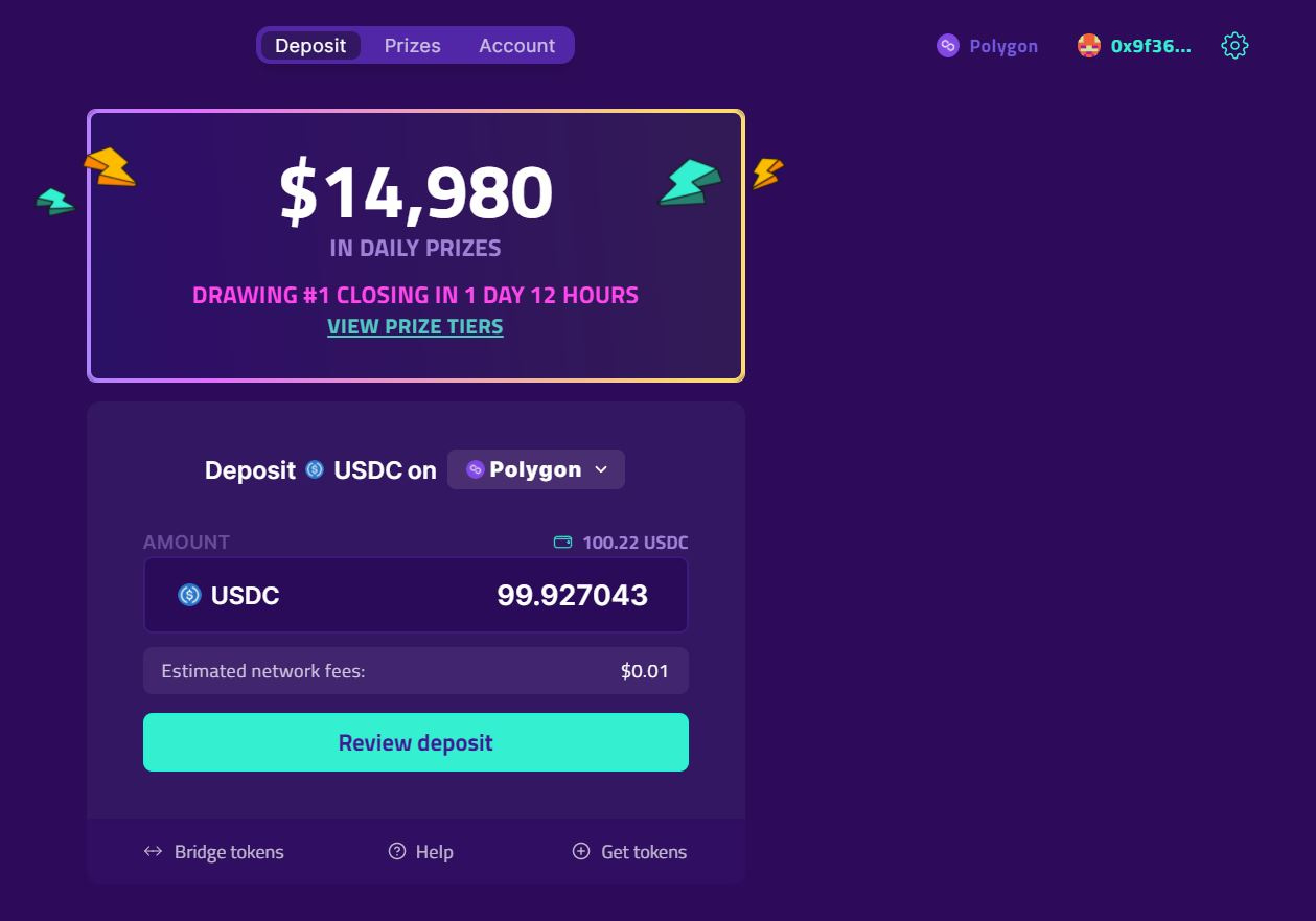 Processus d'un dépôt sur PoolTogether V4 et utilité du $POOL token