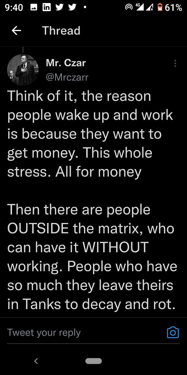 Outside the Matrix - by Geoffrey - Bootstrapreneur