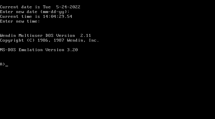 Wendin-DOS : The forgotten multi-tasking, multi-user DOS clone from the ...