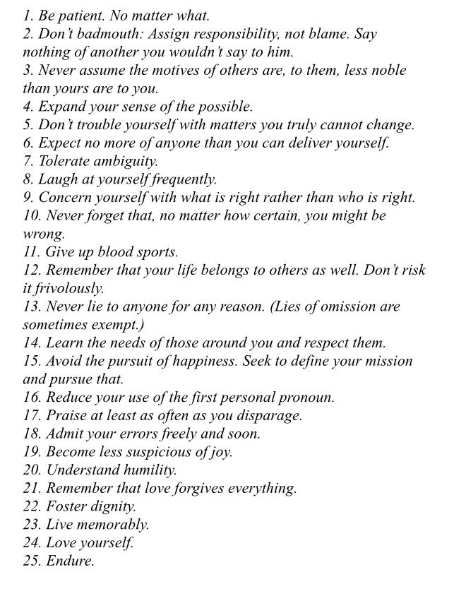 Principles of Adult Behaviour.