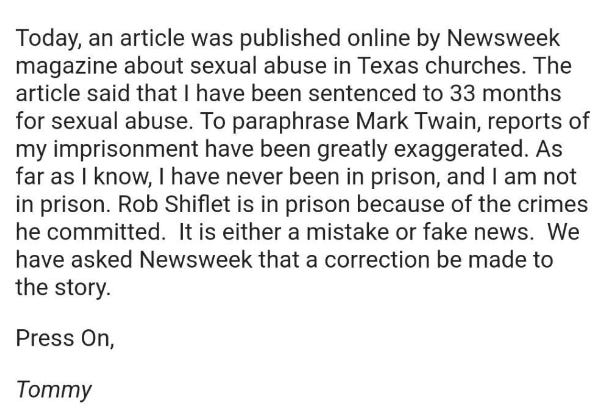 Prominent North Texas Pastor Falsely Accused of Sexual Abuse
