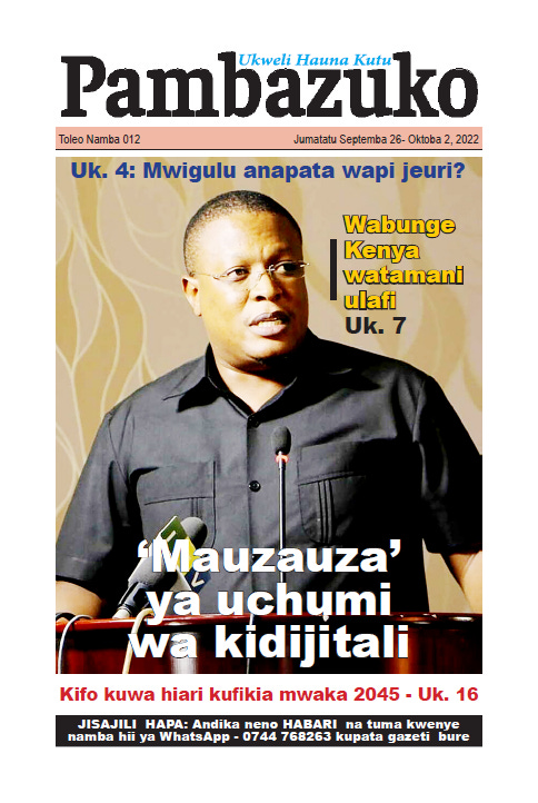 #PAMBAZUKO: Gazeti jipya la BURE la kila wiki, ambalo limetimiza miezi ...