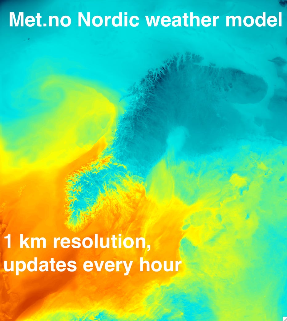 New weather models: Canadian GEM and MET Norway Nordic
