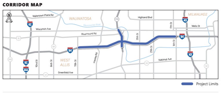 Wisconsin DOT Updates Timeline on I-94 East-West Project, Freeway ...