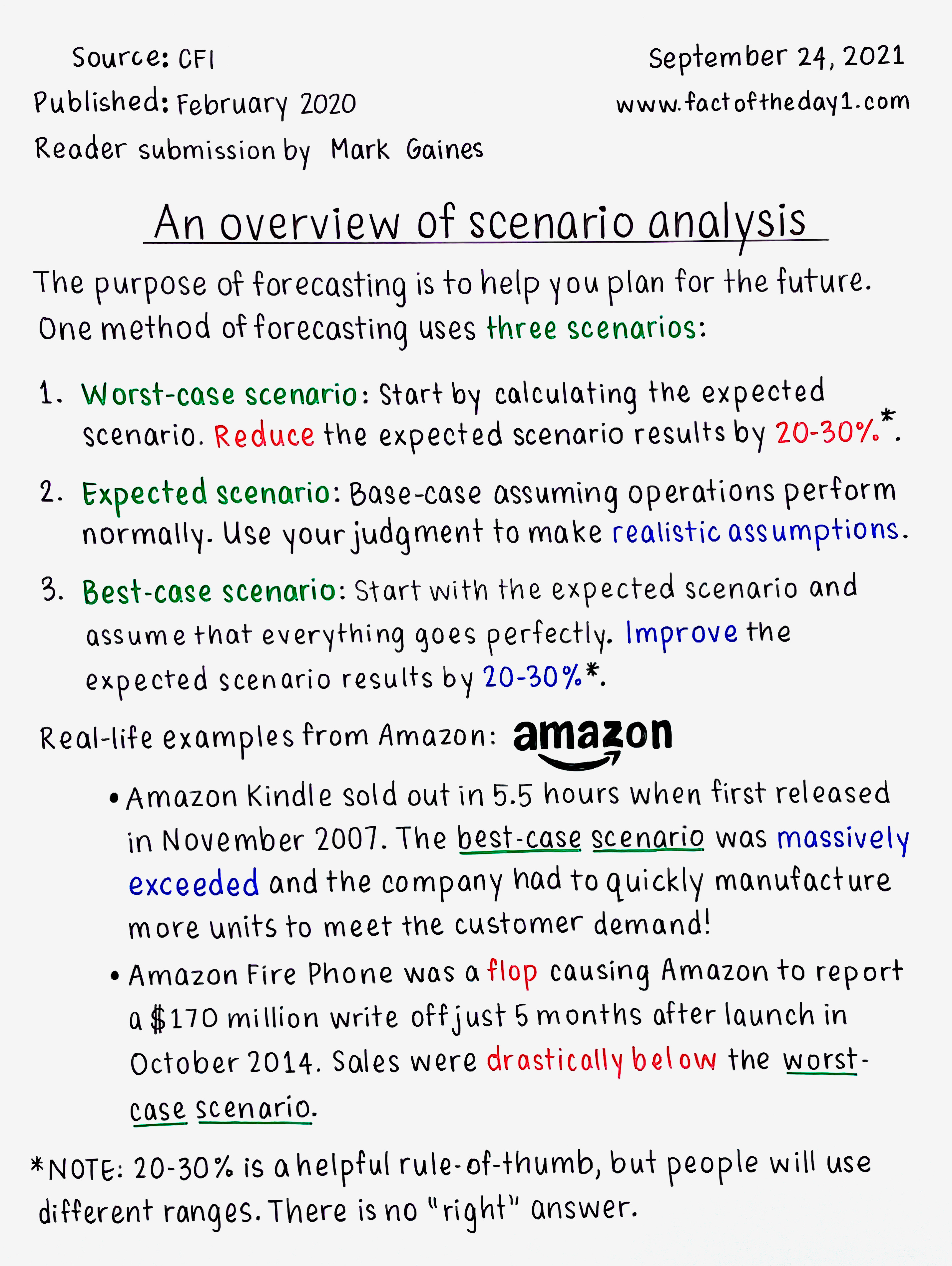 September 24: An overview of scenario analysis