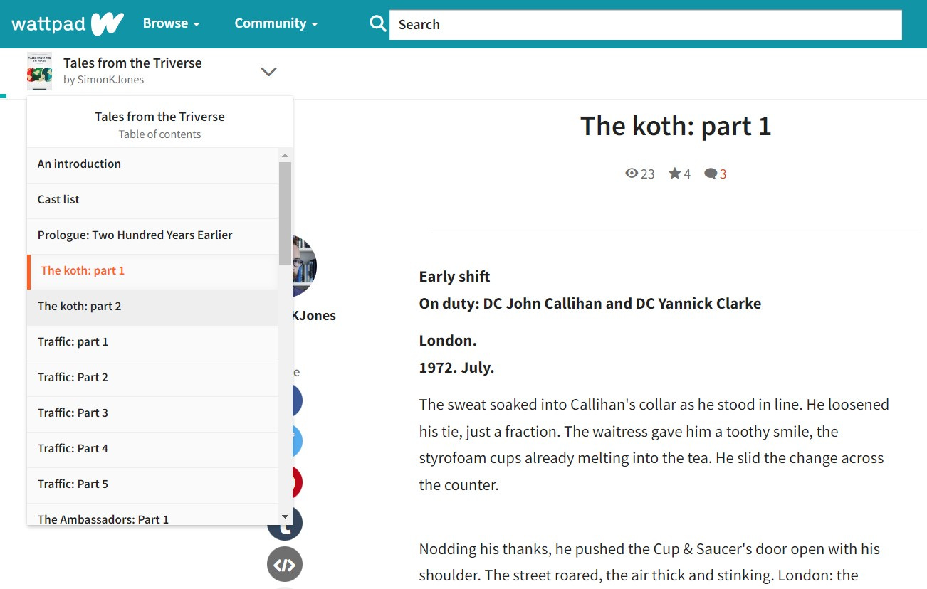 Structuring serial fiction on Substack