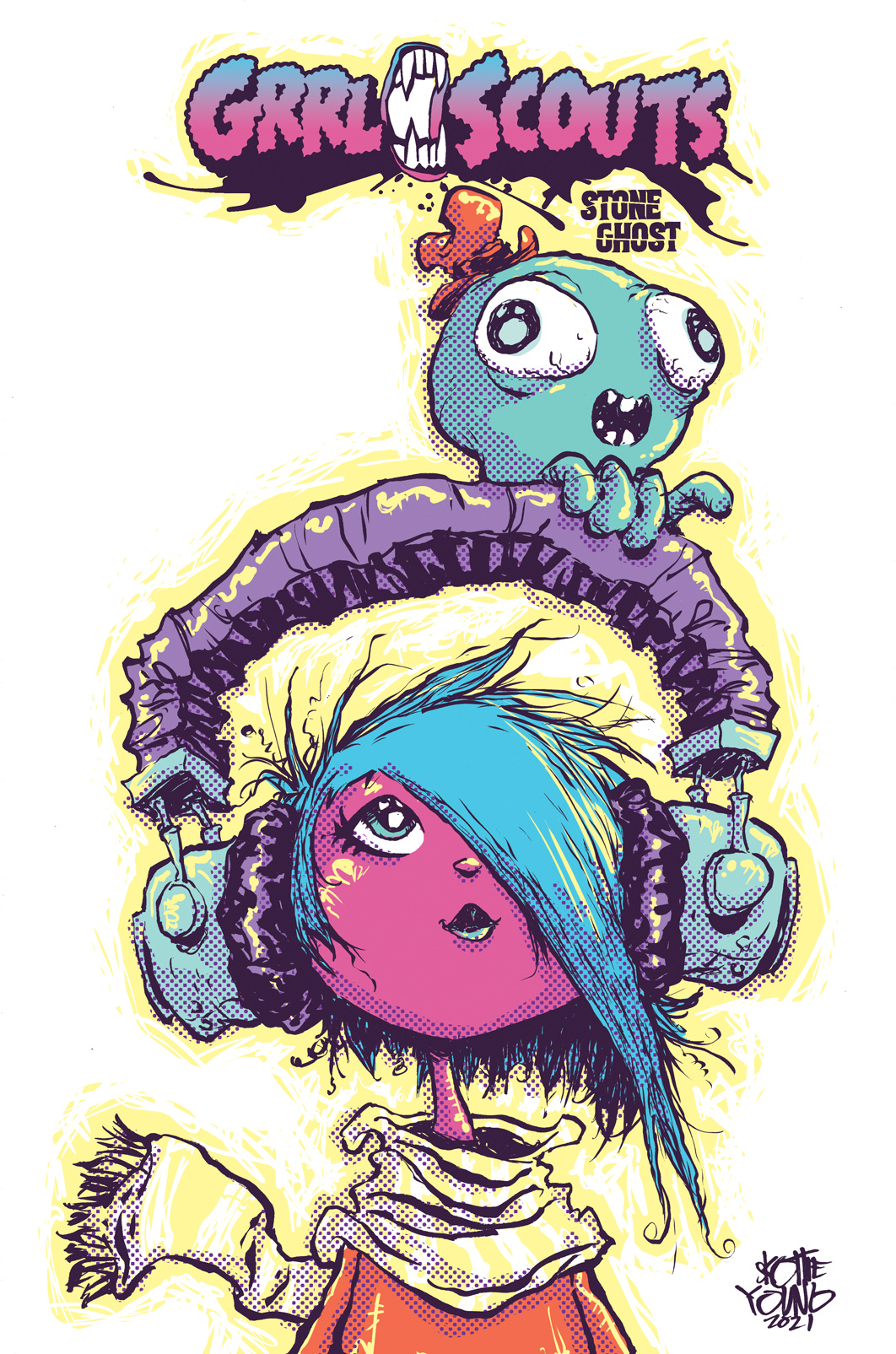 New GRRL SCOUTS Exclusive Cover - by Skottie Young