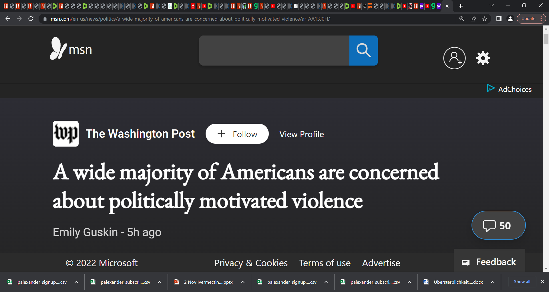 Guskin: "A wide majority of Americans are concerned about politically ...