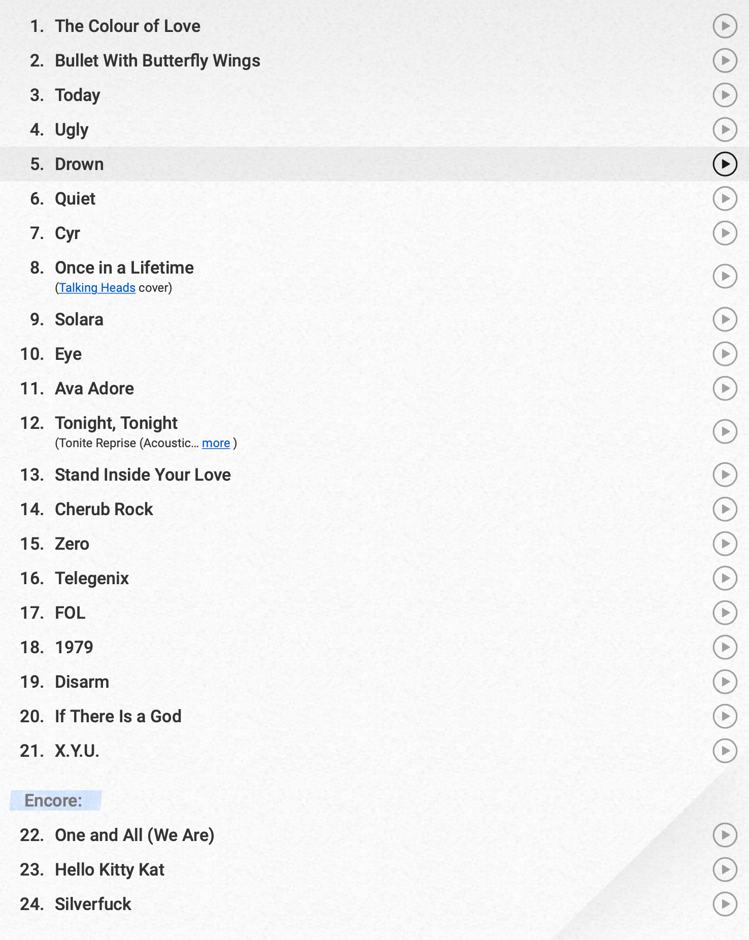 Billy Corgan y los "cuernitos" del rock