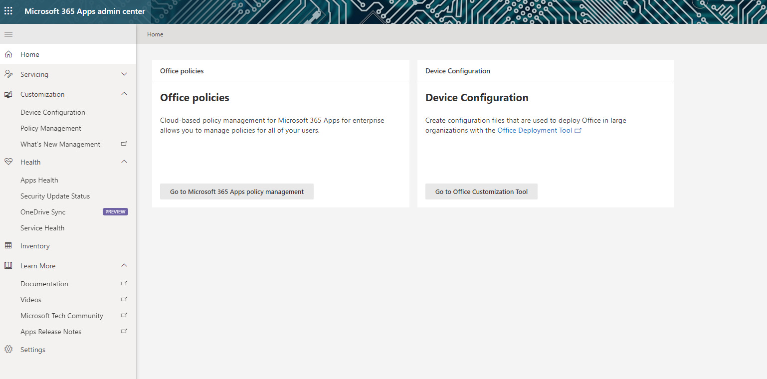 The Microsoft 365 Admin Centers for Security Configuration