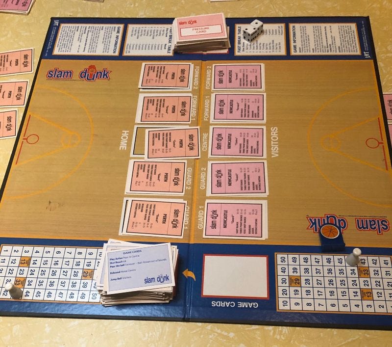 A dive into mystery and majesty: The Andrew Gaze Slam Dunk board game