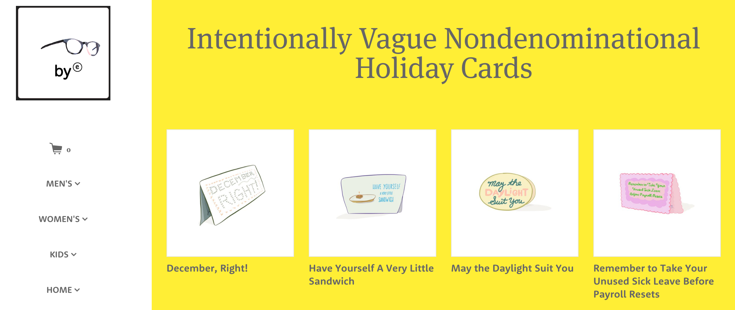 Intentionally Vague Holiday Cards - by Ernio - art ⓔ mail