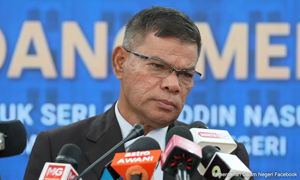 Saifuddin’s refusal to review Sosma very concerning