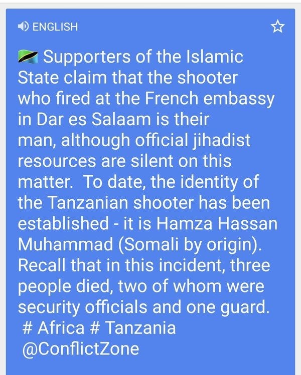 #Ujasusi - Issue #48: Tanzania Shooting: ISIS Supporters Claim The ...