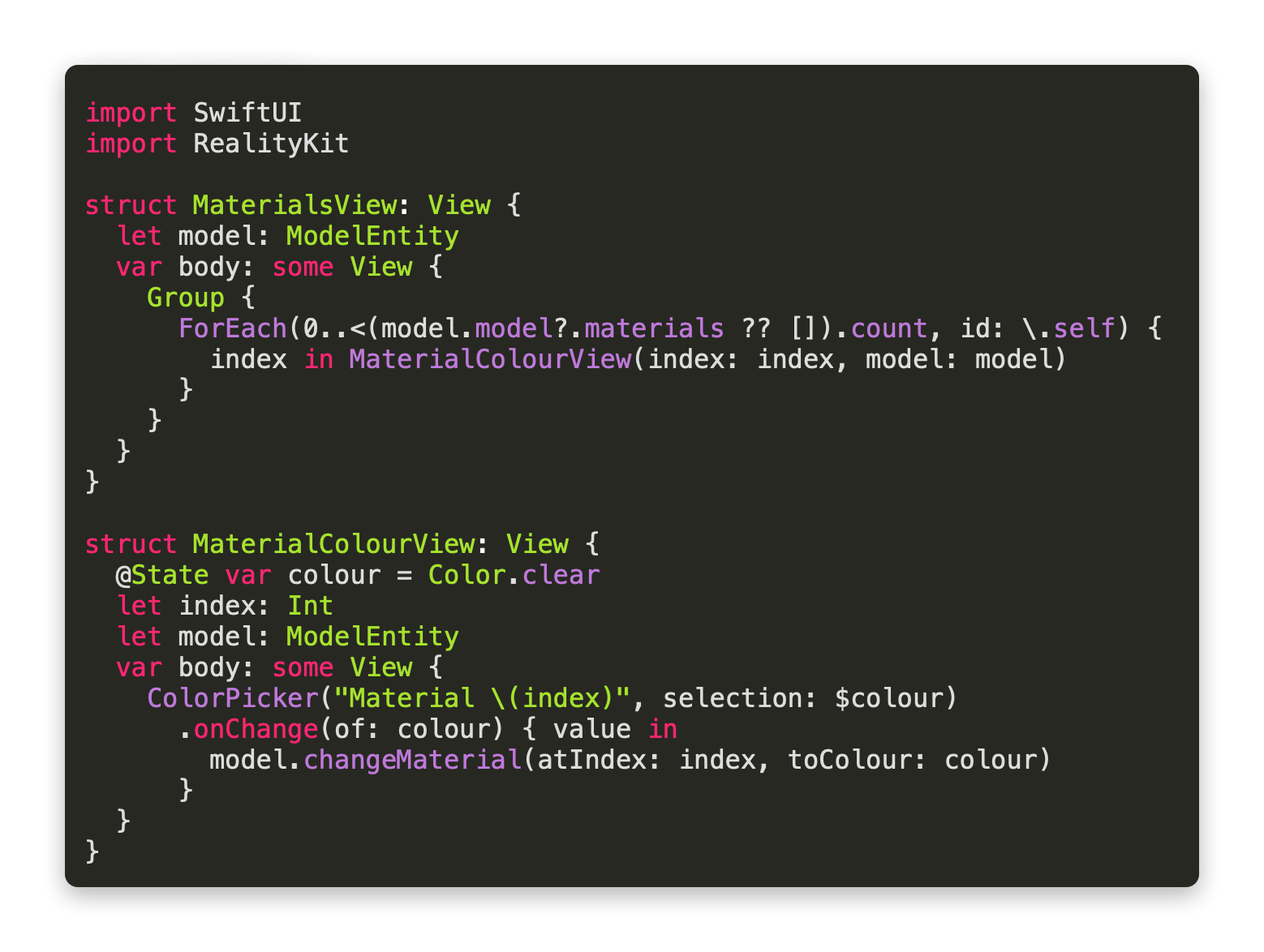 Change RealityKit Materials With SwiftUI - Type Safely
