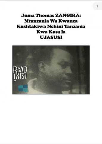 Juma Thomas ZANGIRA: Mtanzania wa Kwanza Kushtakiwa Nchini Tanzania Kwa ...